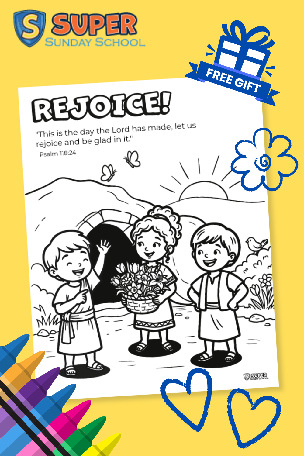 Easter Sunday Coloring Page - Super Sunday School